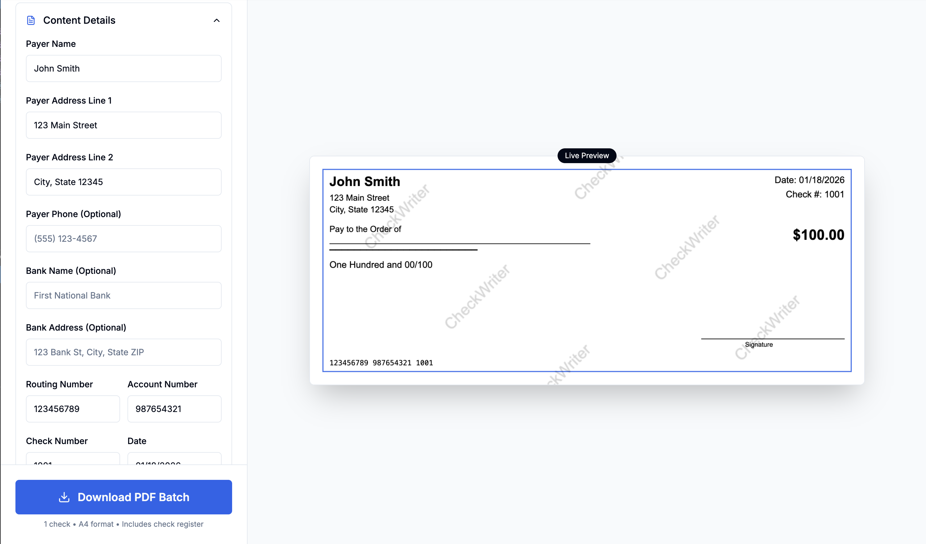 Check Templates — 30+ Free Printable Designs | CheckWriter | CheckWriter